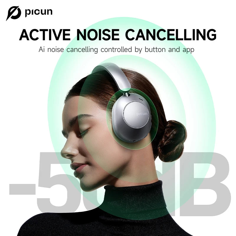 Picun F6 Active Noise Cancelling Bluetooth Headset Hi-Res ...